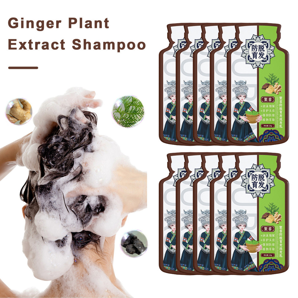 Anti-hair Loss Shampoo Ginger Plant Extract Shampoo 20ml Ginger Shampoo ...