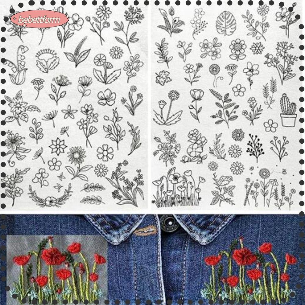 LIKE Stitching Embroidery Paper, Flowers and Leaf Designs DIY ...
