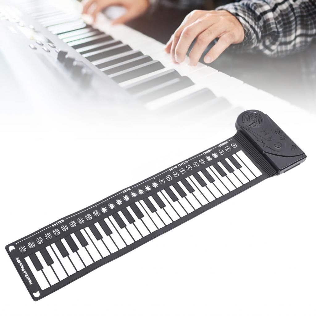Shopp Roll Up Keyboard Piano 49 Keys Silicone Flexible with Recording ...