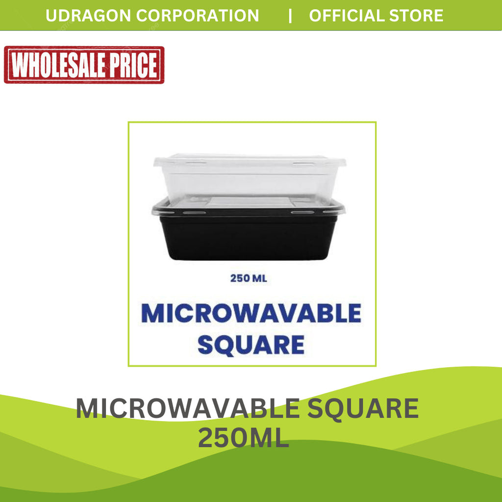 Microwavable Square Plastic Container (250ml) | Shopee Malaysia