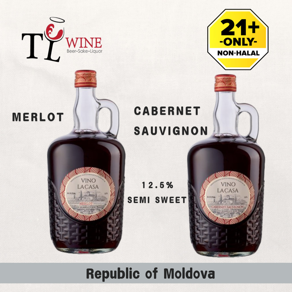 Vino La Casa Cabernet Sauvignon / Merlot 1000ml Alc:12.5% Semi-sweet ...