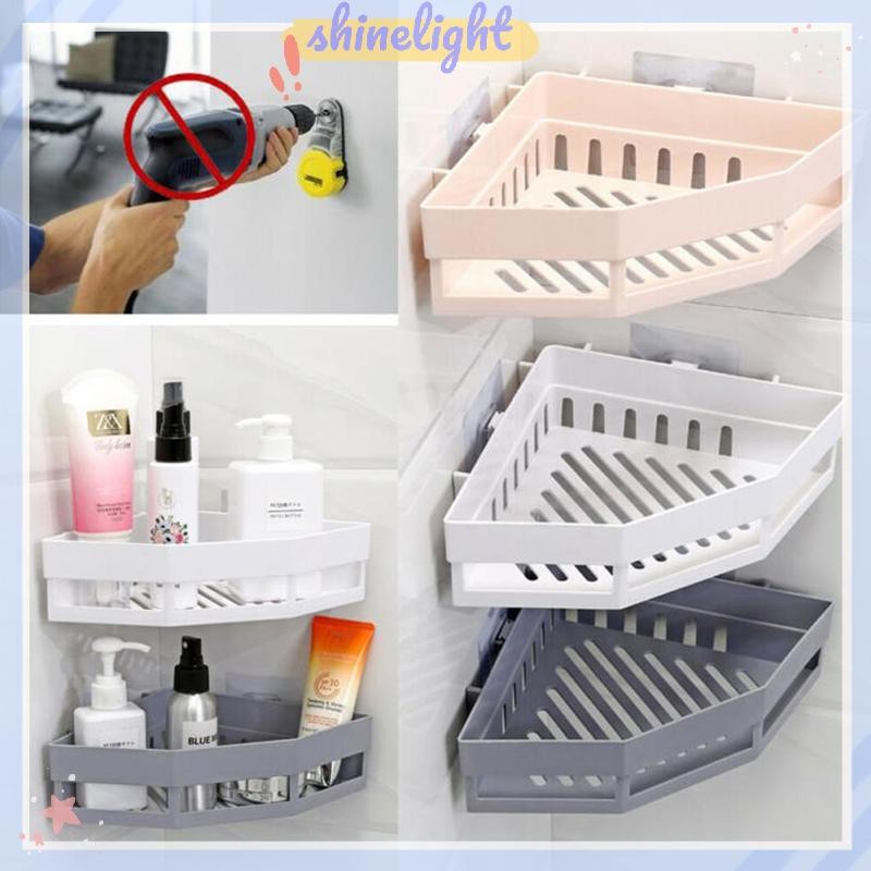 [Shinelight] Triangular Shower Caddy Shelf Bathroom Corner Bath Rack ...