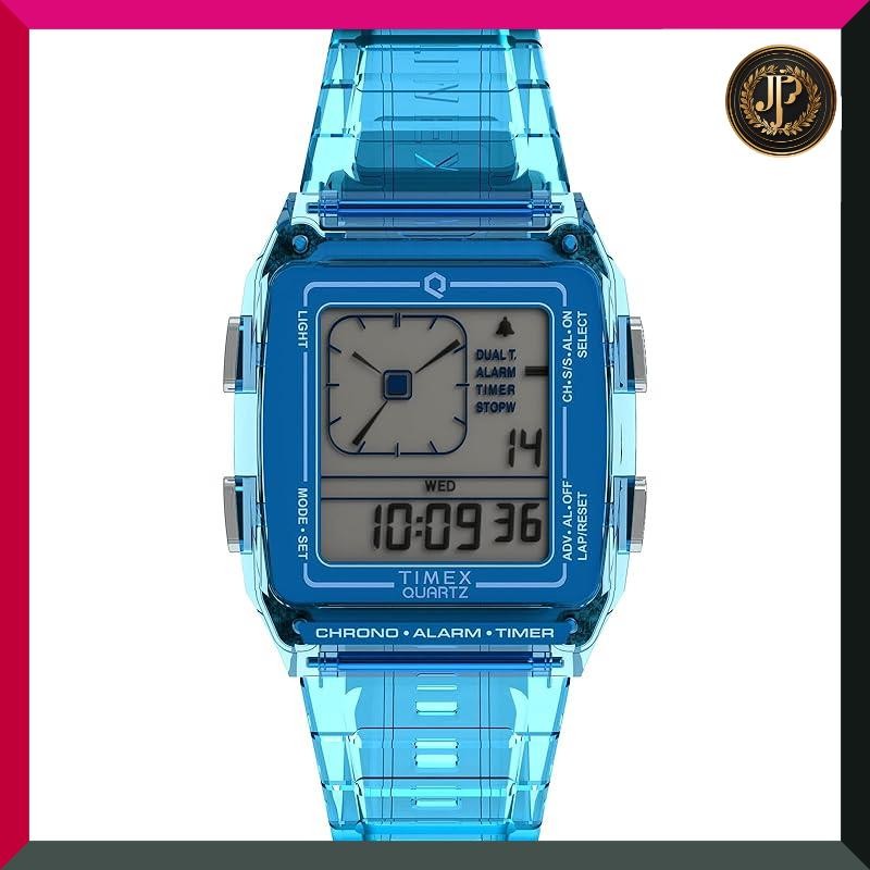 [TIMEX] Timex Wristwatch QLCA Transparent QLCATransparent Blue Dial ...