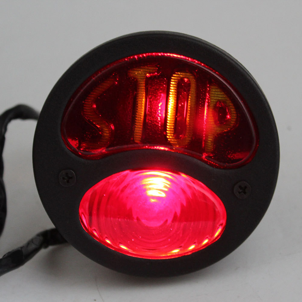 Universal Motorcycle Modified Cafe Racer Retro Rear Tail Light Round ...