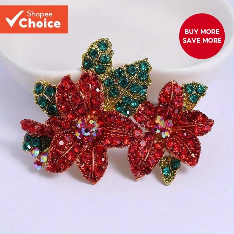 Classic Luxury Vintage Flower Shiny Brooch Jewelry Festival High ...