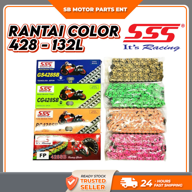 RANTAI SSS 428 RACING CHAIN(GOLD/PINK/GREEN/ORANGE) | Shopee Malaysia
