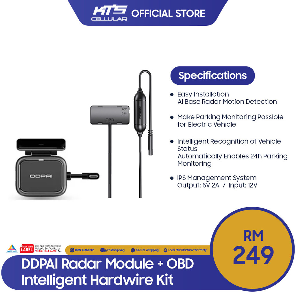 [PRE ORDER] DDPAI Radar Module & OBD Intelligent Hard Wire Kit ...