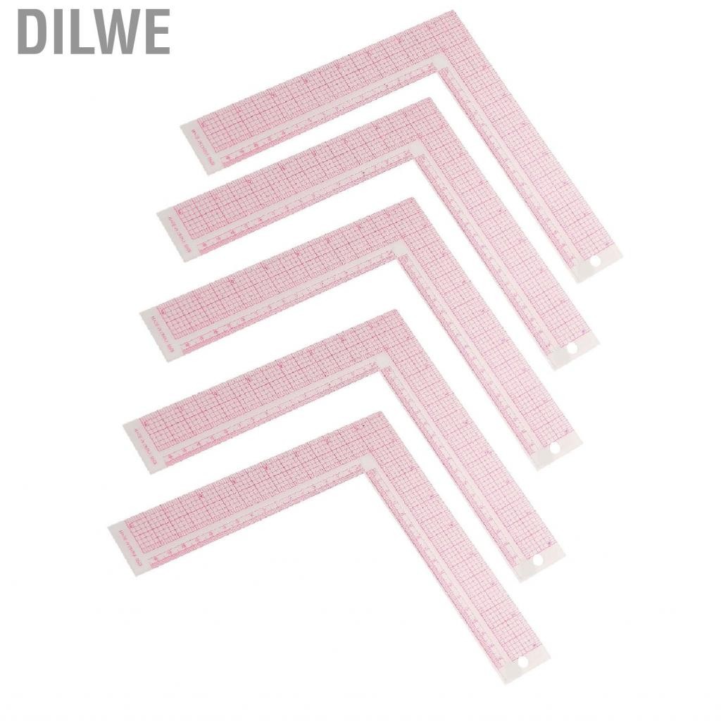 Dilwe Sewing Measuring Ruler Plastic L Shaped Professional Standard ...