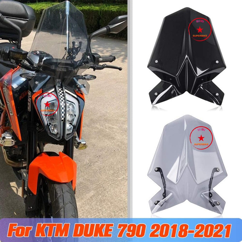 KTM DUKE790 KTM790 WINDSHIELD WINDSCREEN BLACK SMOKE DUKE 790 HEAD LAMP ...