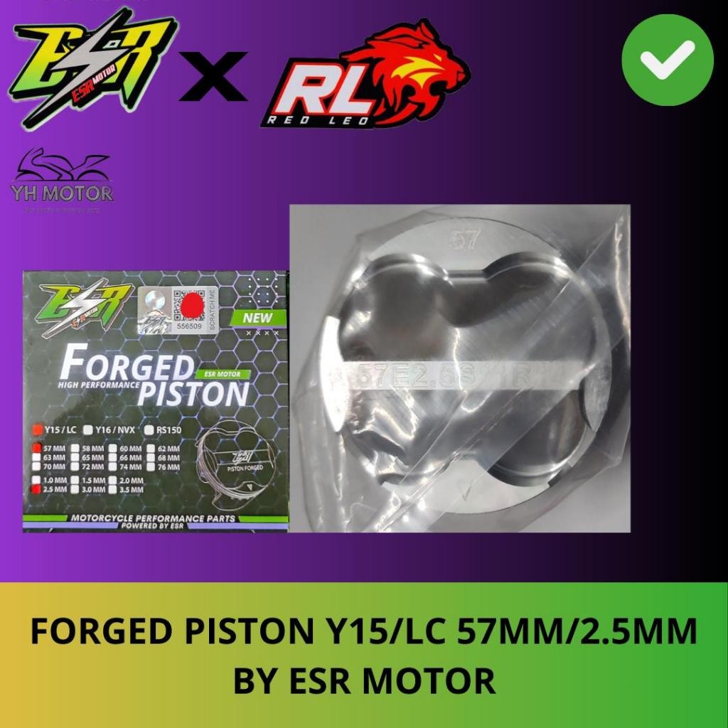 ESR MOTOR FORGED PISTON Y15/LC 57MM/2.5MM | Shopee Malaysia