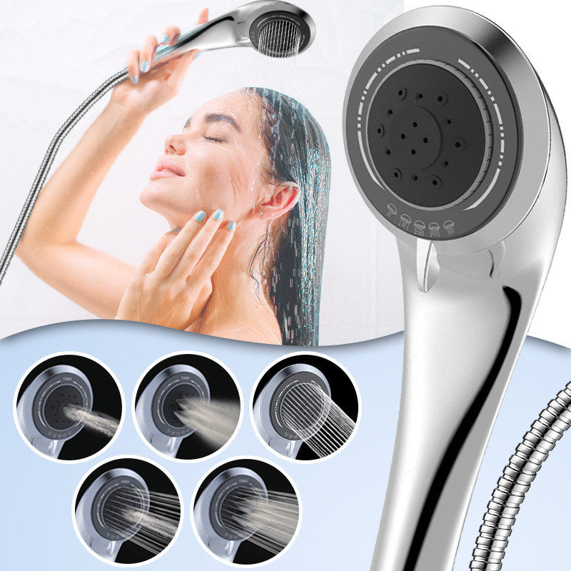 Japanese Micro-Bubble Spray Pressurized 5-Speed Water Heater Shower Set ...