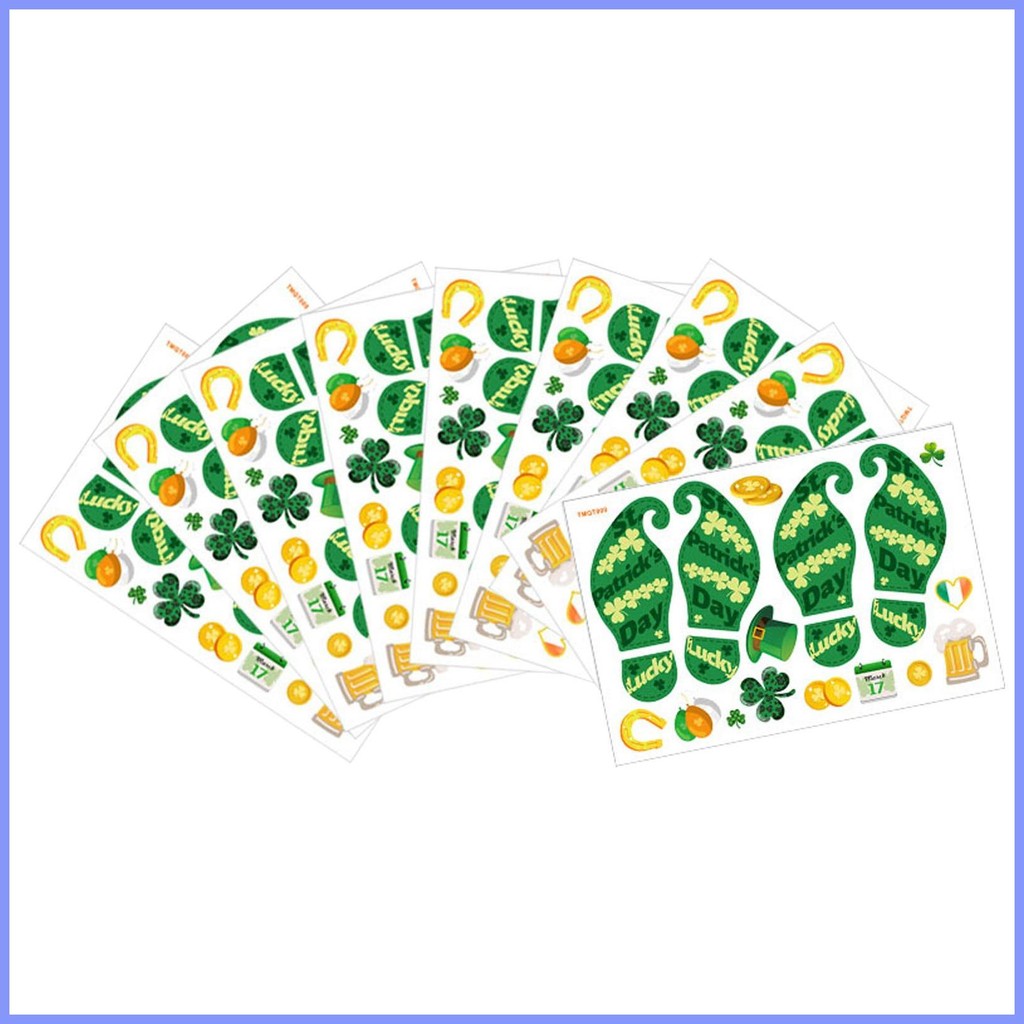 Green St. Patrick's Day Floor Decals Foot Stickers Floor Decorations ...