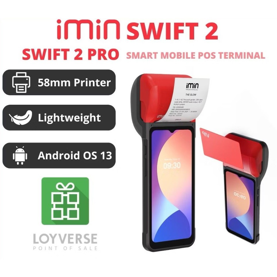 iMin Swift 2 / Swift 2 Pro 4G WiFi Smart Mobile Handheld Android POS Terminal Printer | Shopee ...