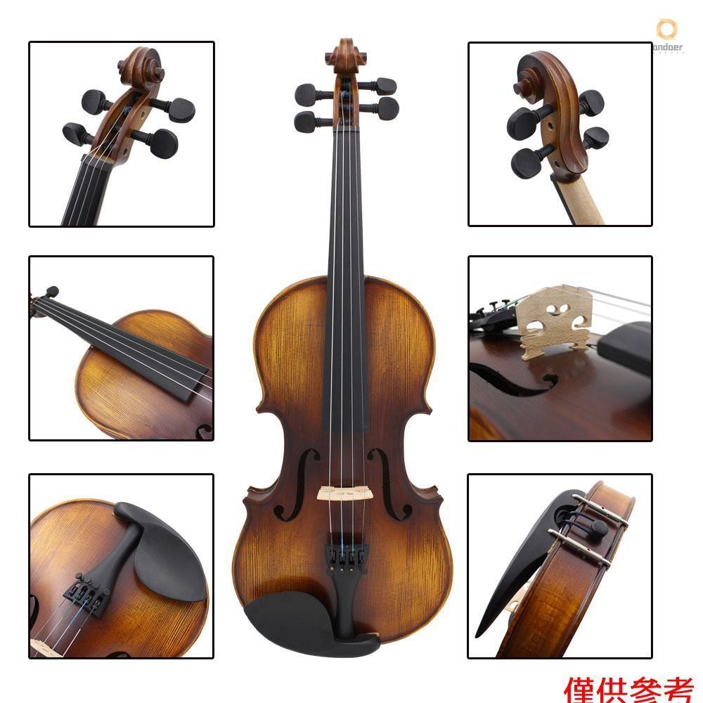 AV-508 4/4 Full Size Acoustic Violin Fiddle Kit Solid Wood Matte Finish ...
