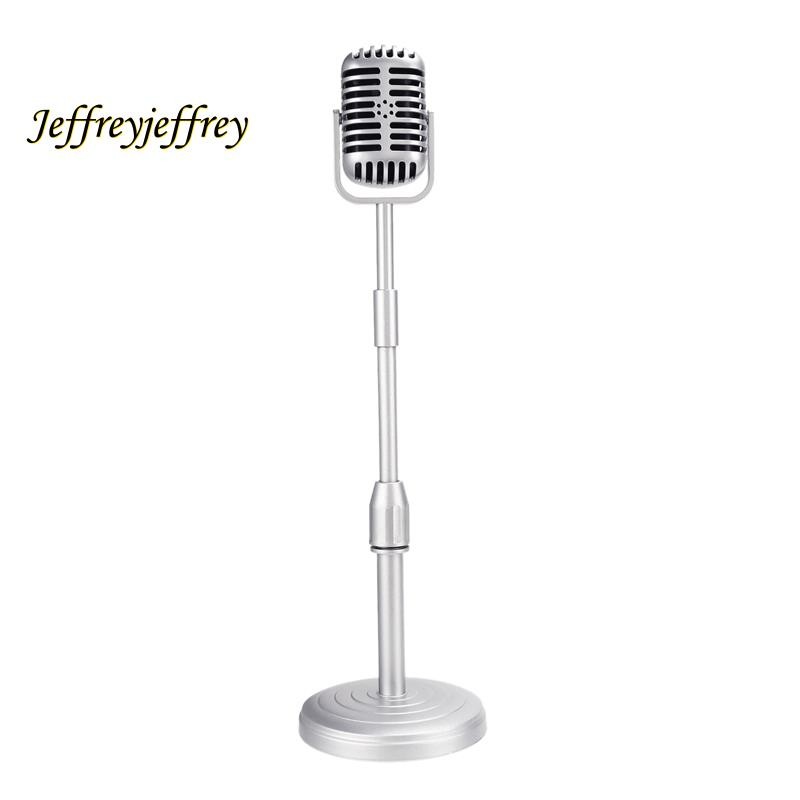 Vintage Desktop Microphone Prop Model with Adjustable Height, Classic ...