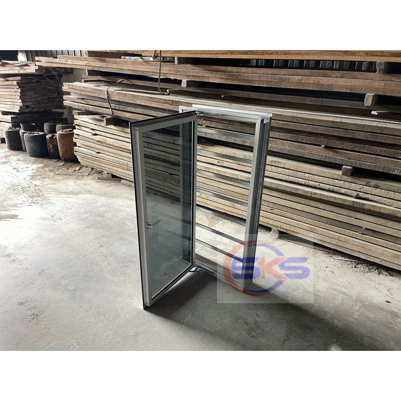 SKS 3in1 Silver Aluminium Window Grille 585mm(W) x 1215mm(H) Casement ...