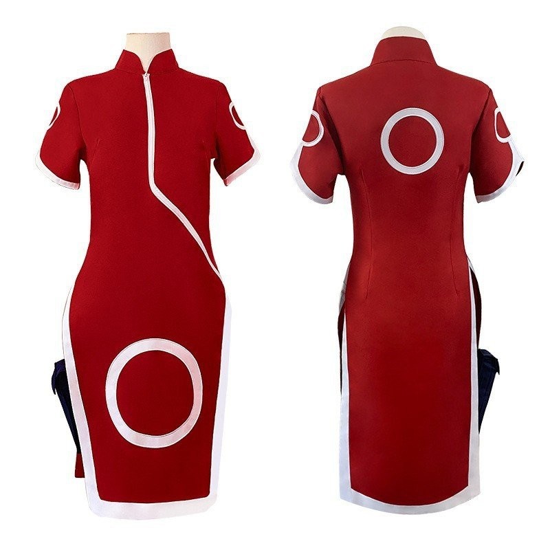 24 Hours Delivery Fire Ninja Haruno Sakura cos Suit Sakura Red ...