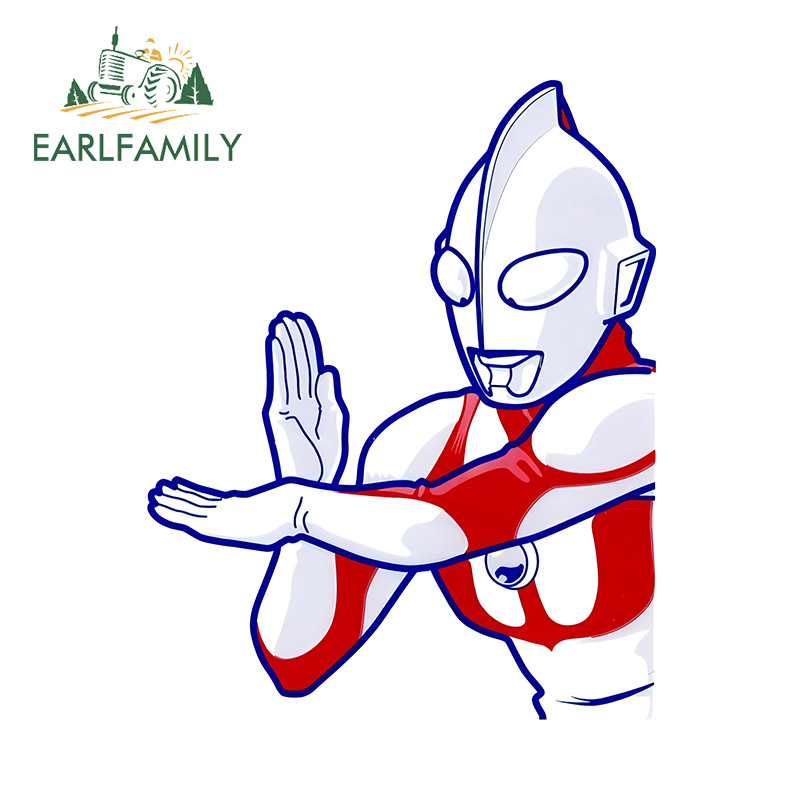 EARLFAMILY Ultraman Car Stickers Cartoon Cool Motorcycle Helmet Vinyl ...