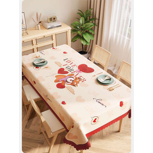 table cloth aesthetic table cloth table mat Meja kopi ruang tamu alas ...