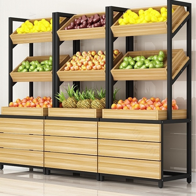 Vegetable and fruit shelves display cabinets supermarket display stands ...