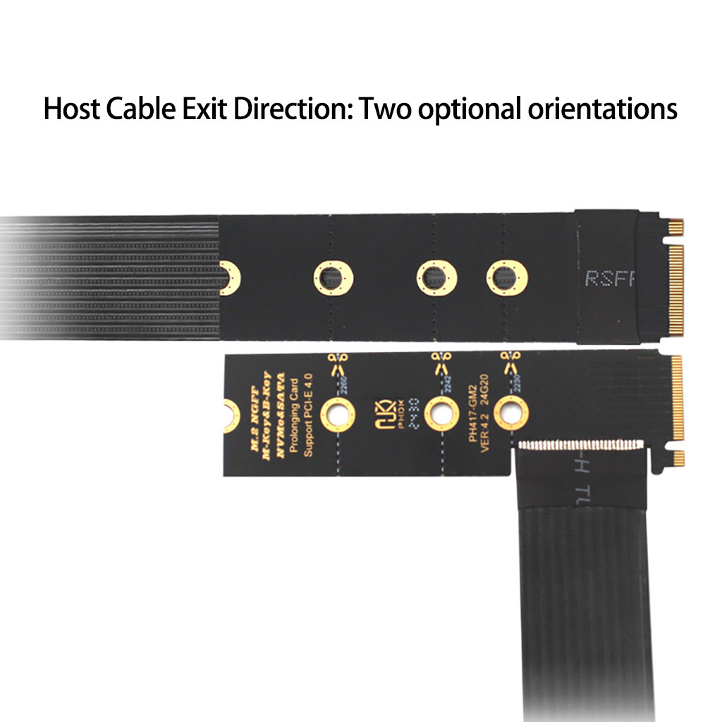 For NGFF M.2 M-KEY&B-KEY NVME SSD Extension Cable PCIe4.0 SATA 64Gbps ...