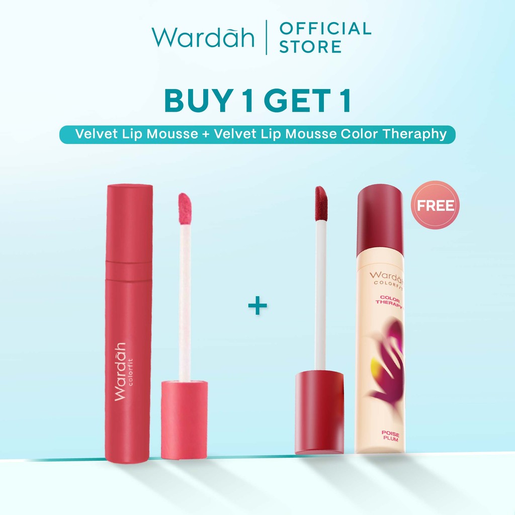 [BUY1GET1]Wardah Colorfit Velvet Matte Lip Mousse Long Lasting, Smooth ...