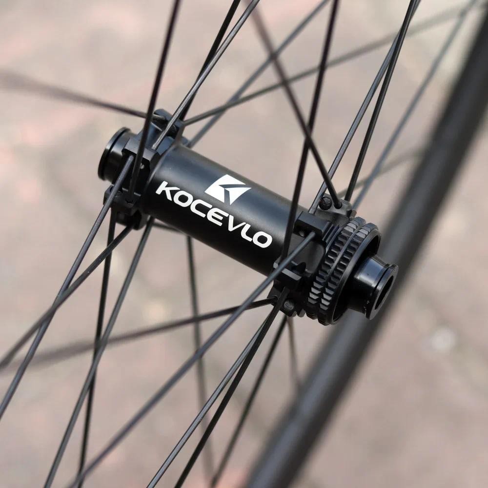KOCEVLO Road 700C Bike Disc Brake Wheelset 30mm Aluminum alloy 142x12 ...