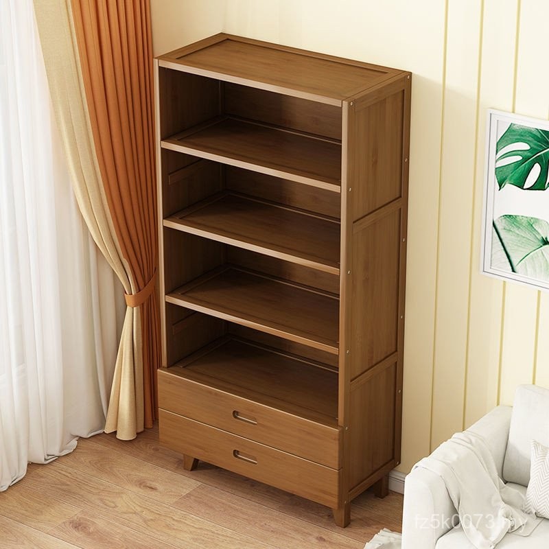 Multifunctional Bookcase Student Shelf Household Solid Wood Storage ...