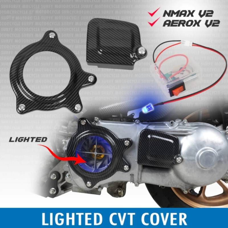 CVT Cover with Light Box Yamaha Aerox Nmax V2 CVT Engine Cover Set ...