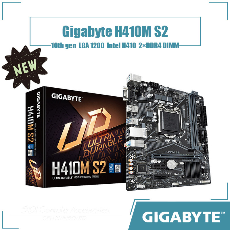 [NEW] Gigabyte H410M S2 Motherboard 2×DDR4 DIMM LGA 1200 Intel H410 ...