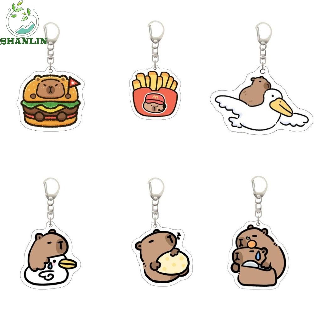 SHANLIN Capybara Acrylic Keychain, Capybara Acrylic Capibara Bag ...