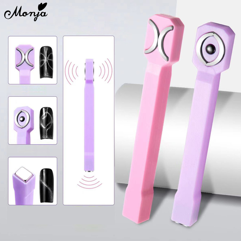 Monja 3 In 1 Nail Art Magnetic Rod 3D Cat Eye Powerful Magnet Stick For ...