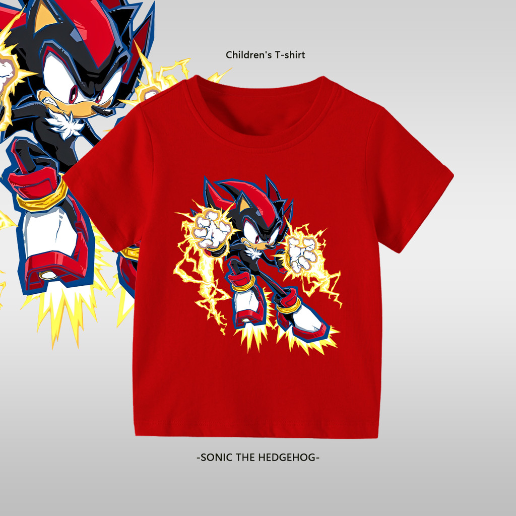 Sonic series Amy Rose Knuckles Tails Shadow Boys T-Shirts Baju | Shopee ...