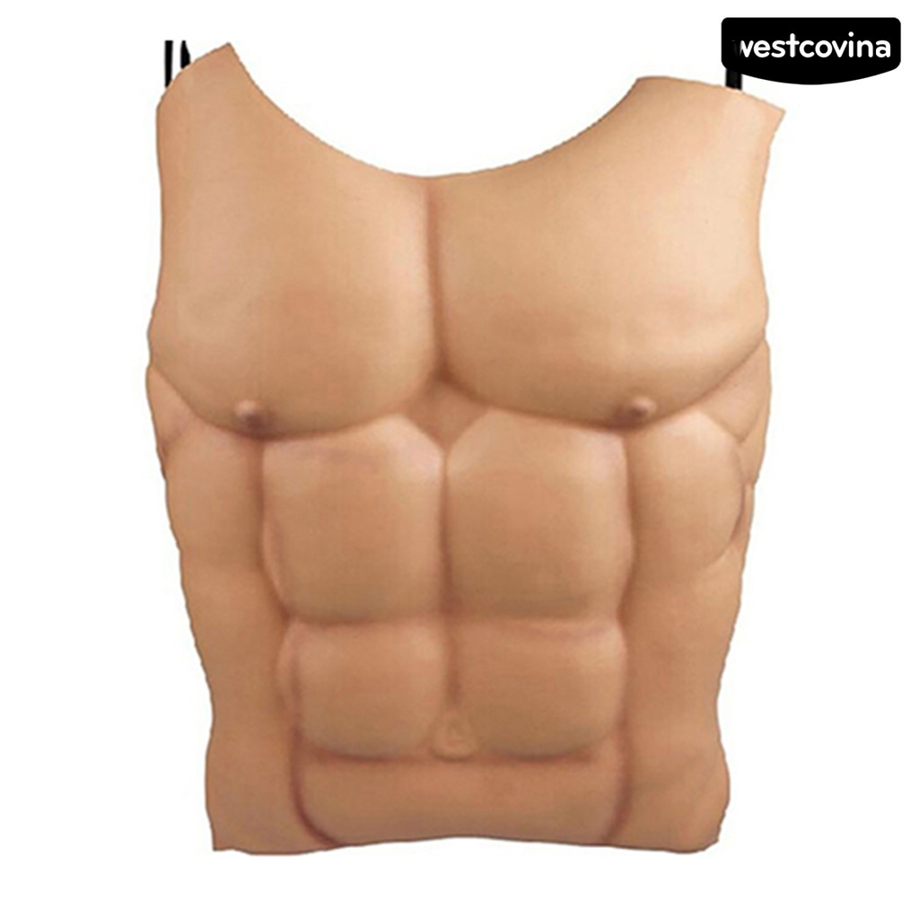 Westcovina Nude Skin False Muscle Masquerade Costume Tricky Prop Cosplay Fake Macho Chest ...