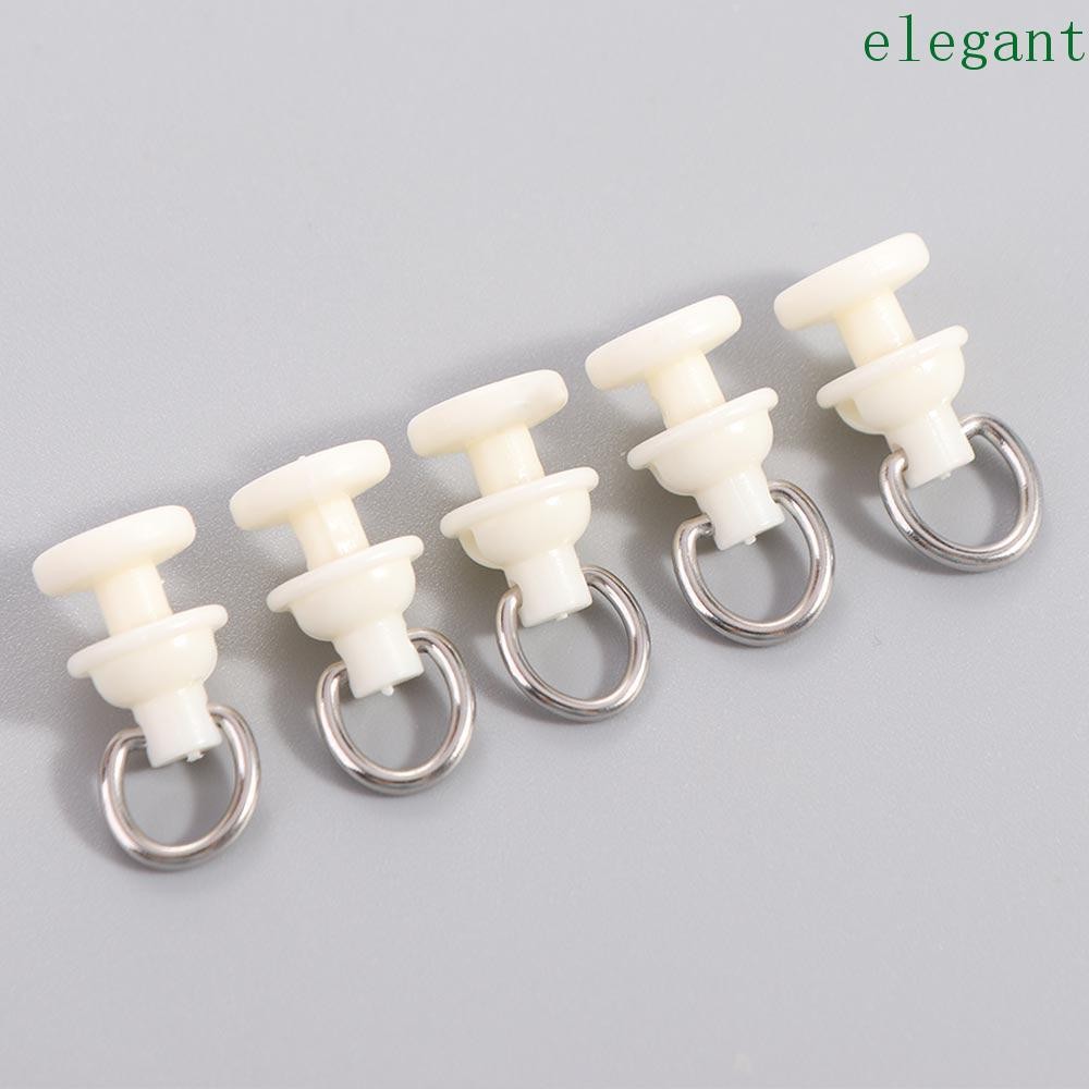 ELEGANT 20pcs/pack Curtain Track Pulley, White Silent Curtain Hook ...