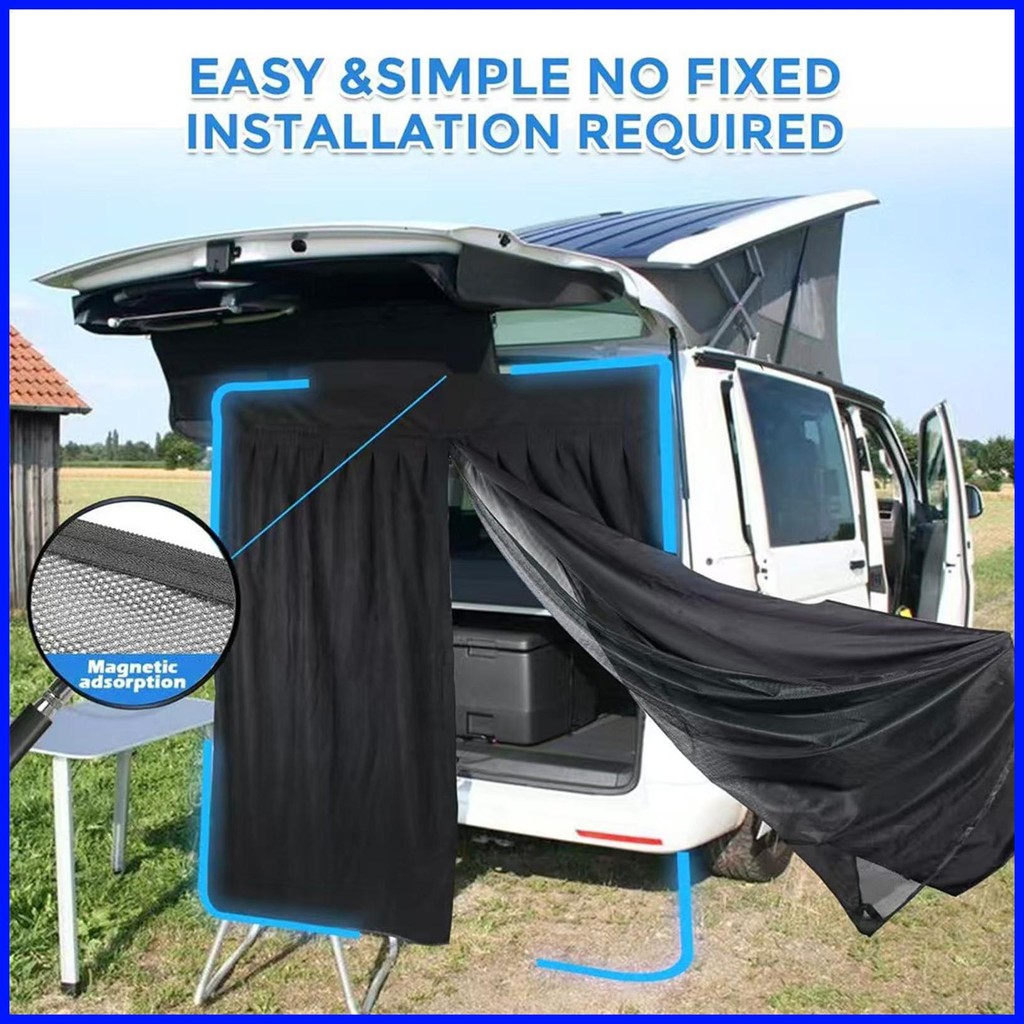 Van Fly Screen Rear Mount Car Sunshade Rear Door Fly Screen Net Trunk ...