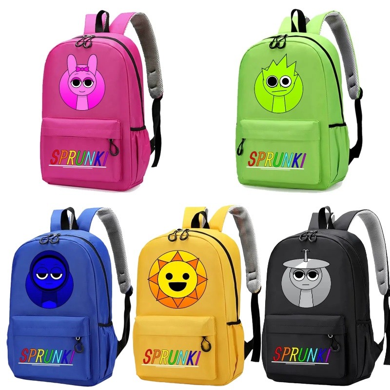 SPRUNKI Printed Popular Color Cartoon Backpack, Youth Learning Supplies ...