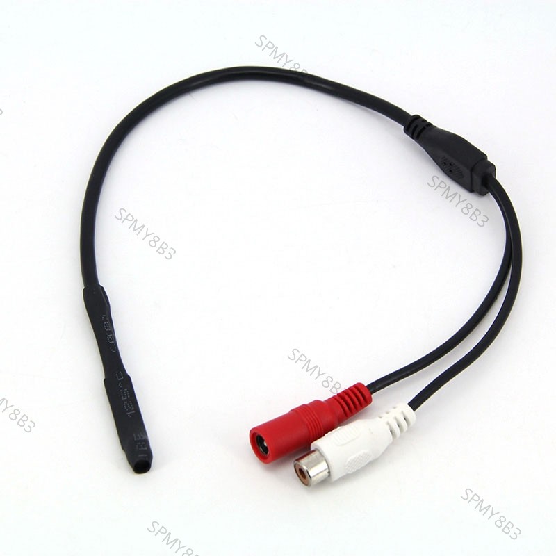 DC 12V Mini Microphone Pickup Sound Monitor Audio Pickup RCA Power ...