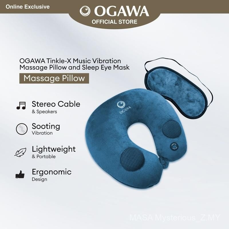 OGAWA Tinkle-X Music Vibration Pillow and Sleep Eye Mask Relaxation ...