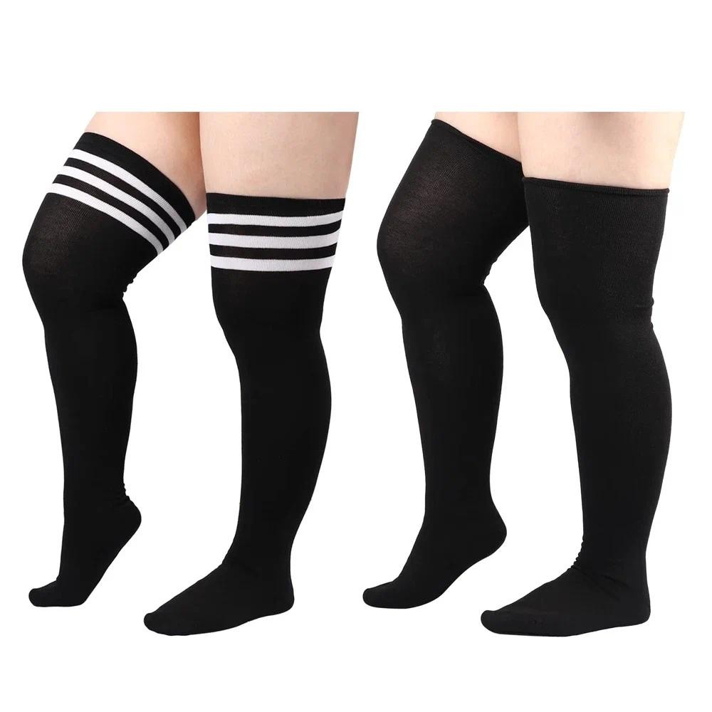 1 Pair Plus Size Thigh High Socks for Thick Thighs, Legwarmers Womens ...