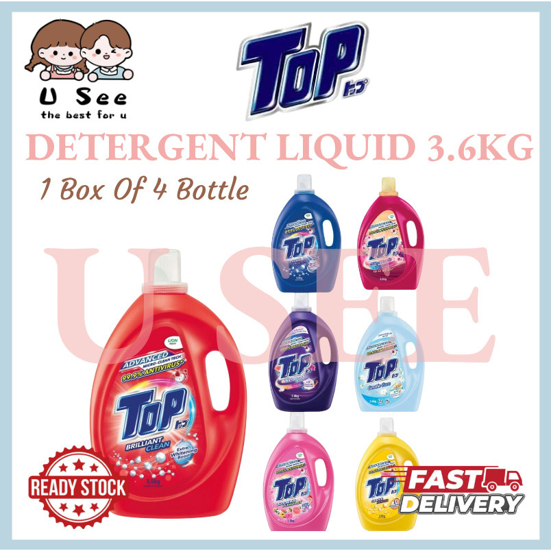 READY STOCK!!! Top Liquid Detergent - 7 Variants 3.6kg Super Hygienic ...