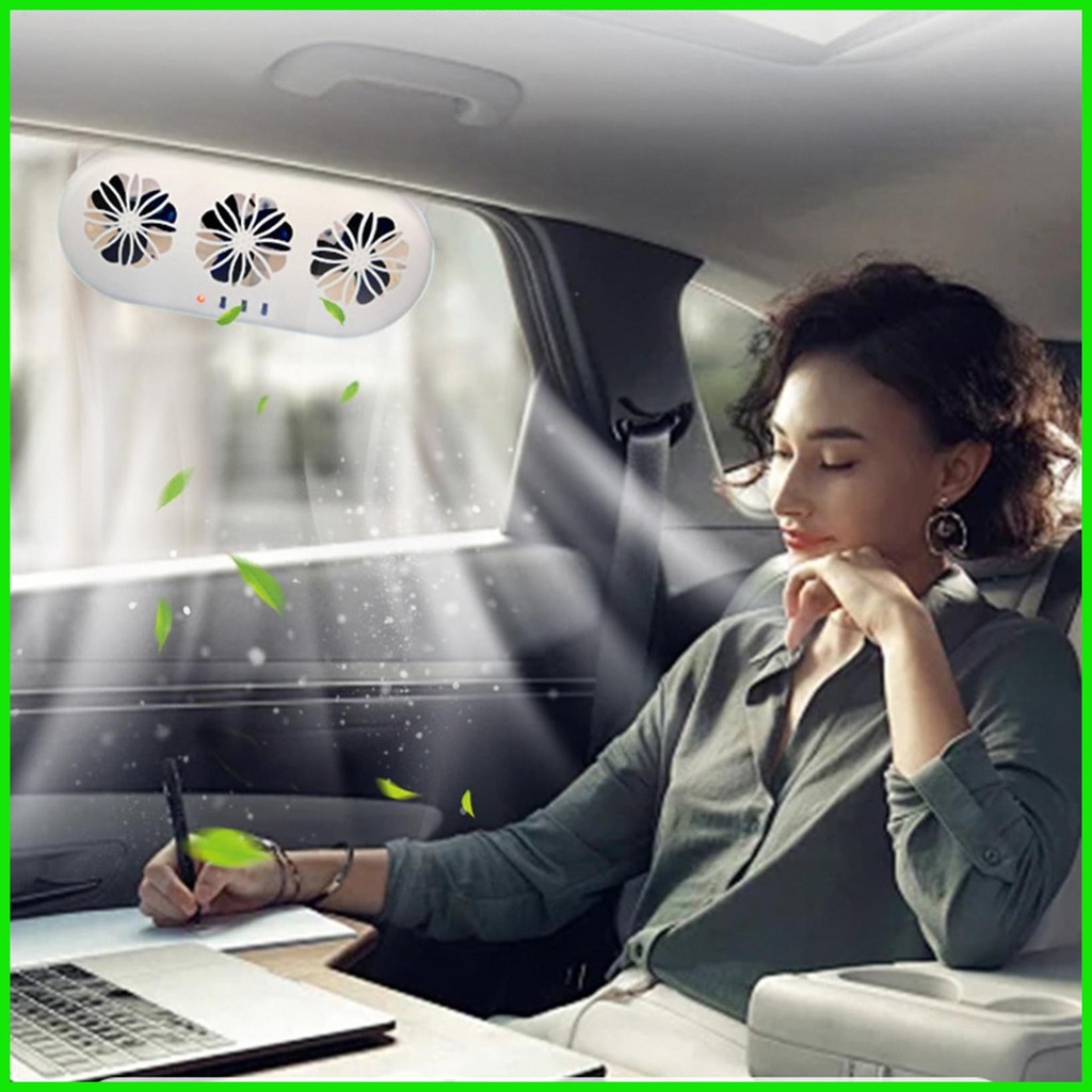 Solar Powered Car Ventilator Auto Fan Cycle Ventilation Exhaust Fan ...
