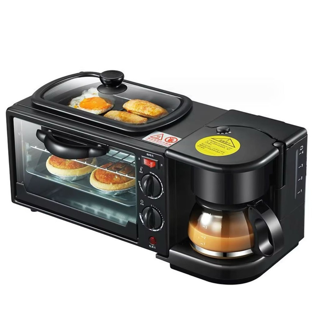 Breakfast Machine 3in1 Coffee Maker Multi-Functional Electric Grill ...