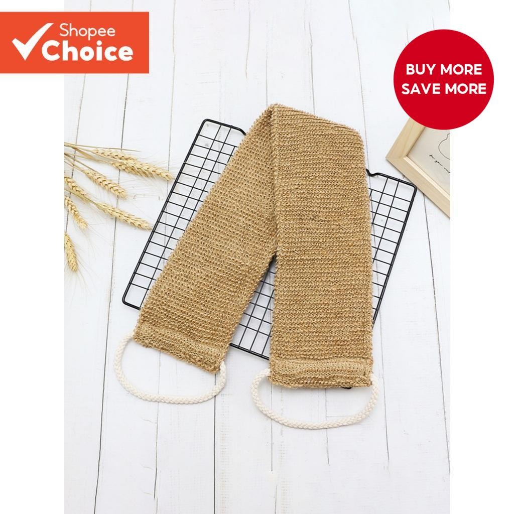 Natural back scrubber, 1 piece brown color jute fabric hypoallergenic ...