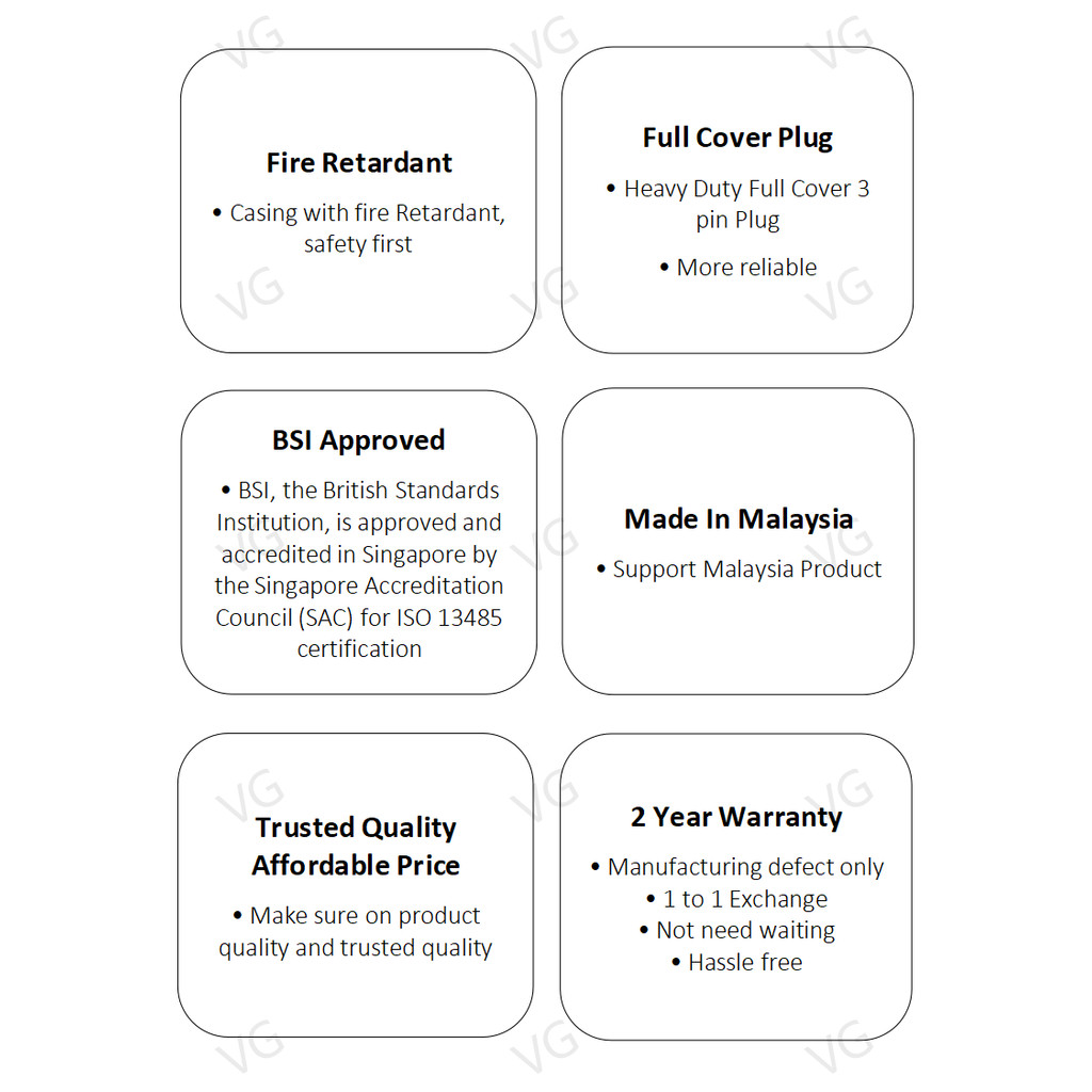 [100% Original] ADS 4/5 Gang 2/5 meter Universal Socket Extension multi ...