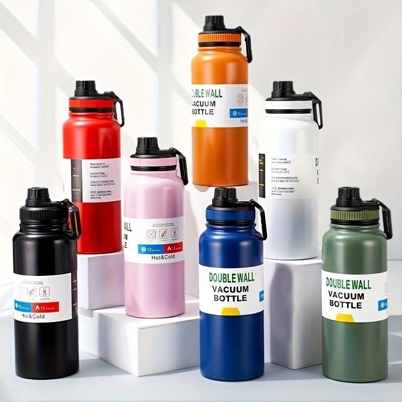 800ml/600ml Tumbler Stainless Steel Thermos Bottle Vacuum Flask Botol ...