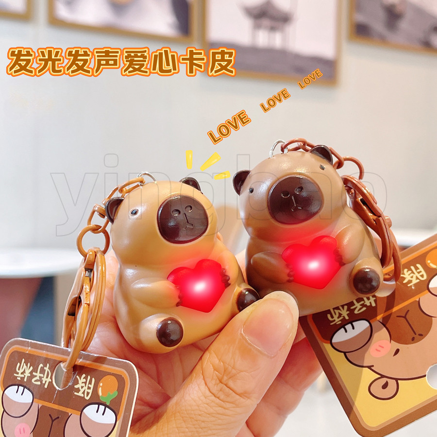 Creative Capybara LED Talking Keychain Say "I LOVE YOU" Capybara ...