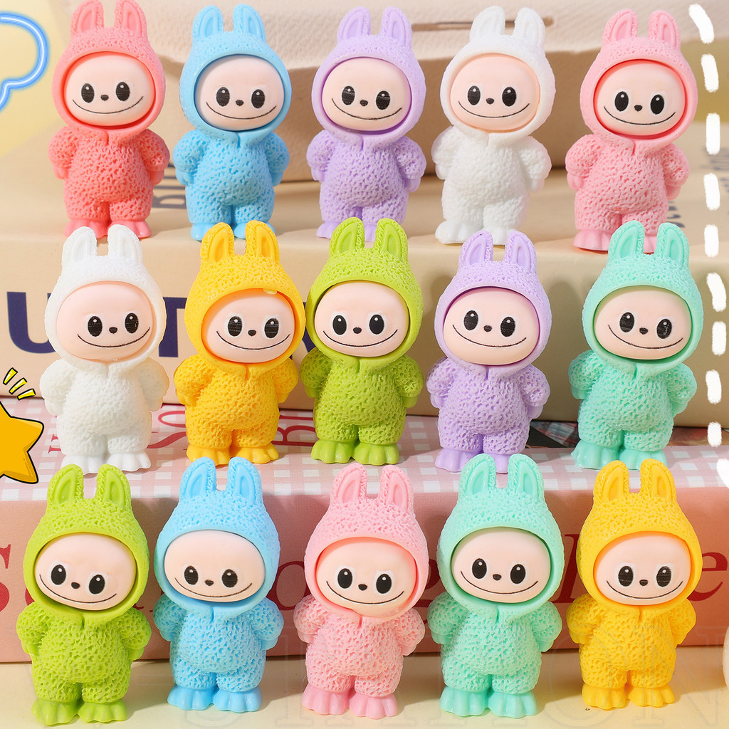 1/3 Pcs Labubu Desk Ornaments - Standing Anime Sheep Doll Model - Cute ...