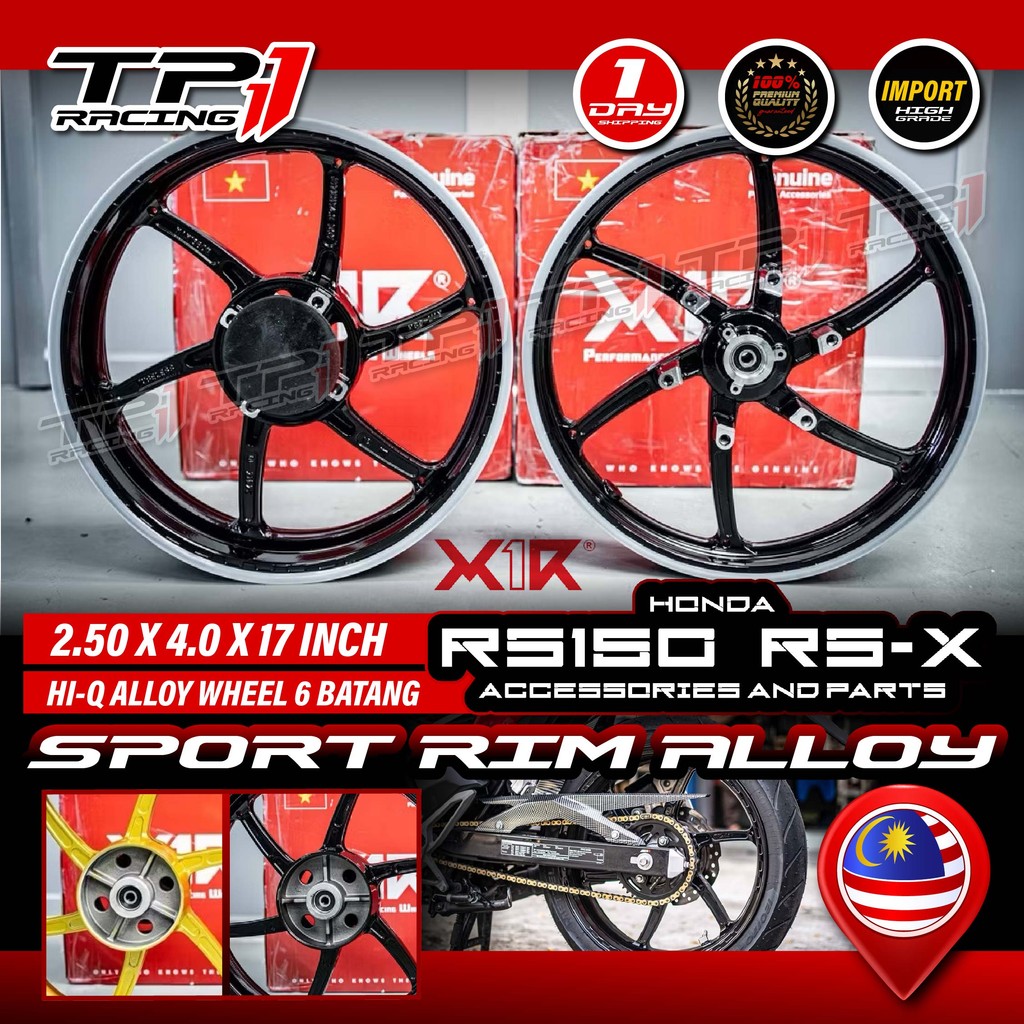 Sport Rim X1R Racing RS150 RS-X 150 WINNER X 2.5 X 4.0 X 17 INCH Wheel ...