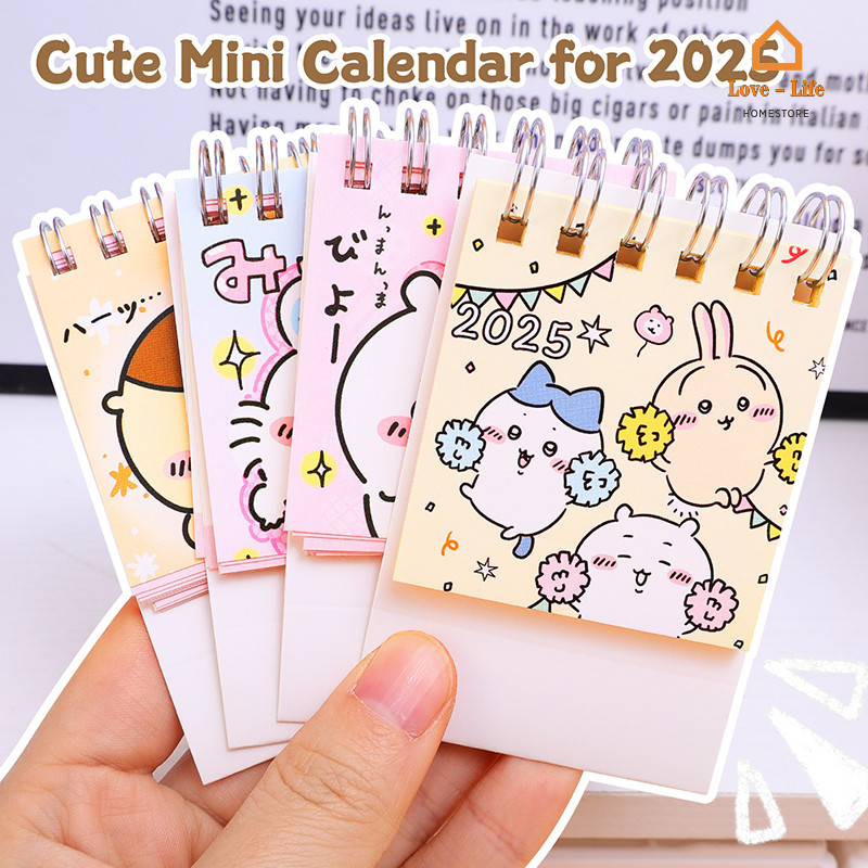 5 Pcs Creative 2025 Anime Chiikawa Character Small Calendar - Students ...